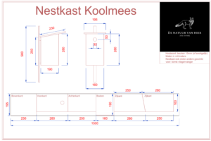 Bouwtekening nestkast koolmees - De natuur van hier